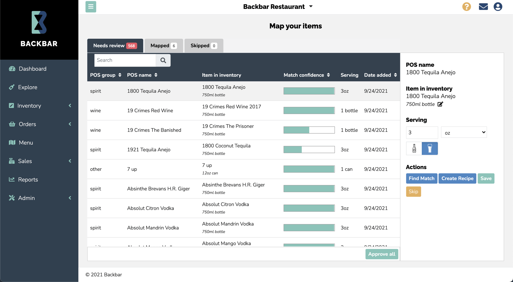 How do I map POS items?